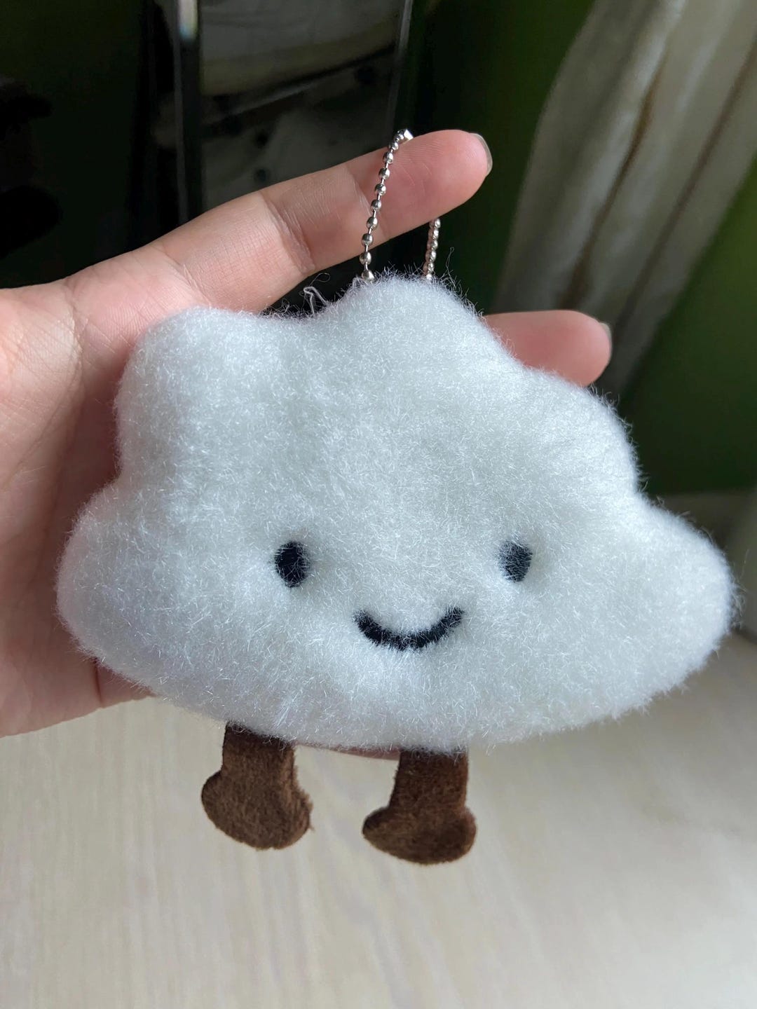 Adorable Cloud Plush Keychain, Bag Buddy, Gift Idea, Plushy Toy ...