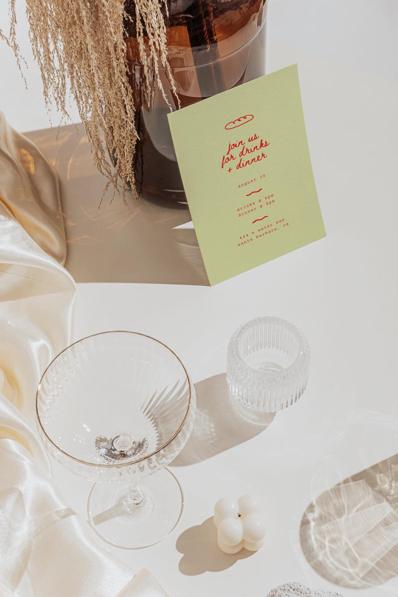 Dinner Party Invitation Template | Colorful, Whimsical, Hand Drawn ...