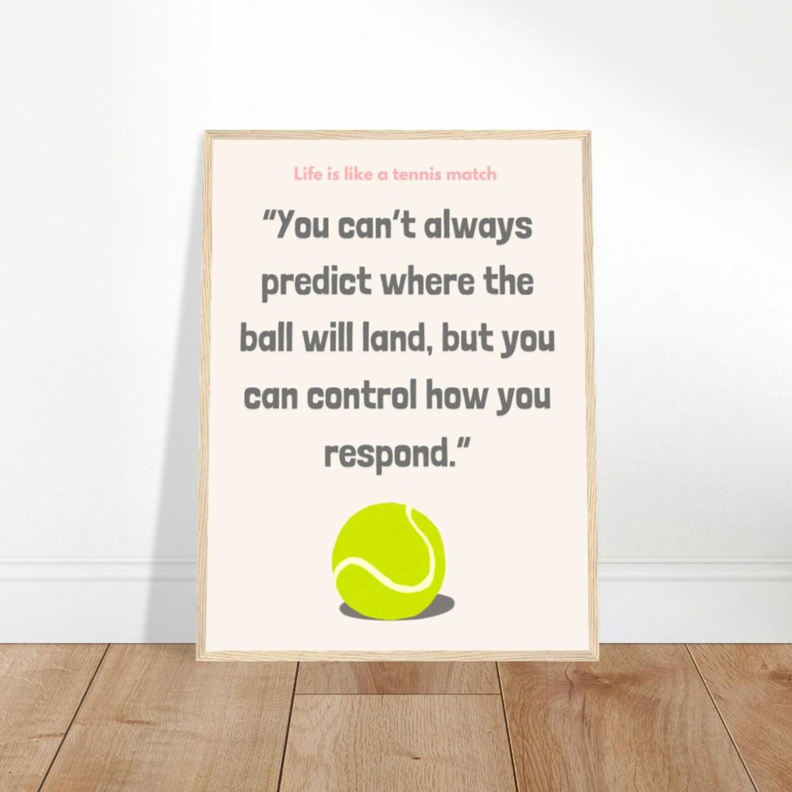 Motivational Poster, Premium - "life is Like a Tennis Match ...