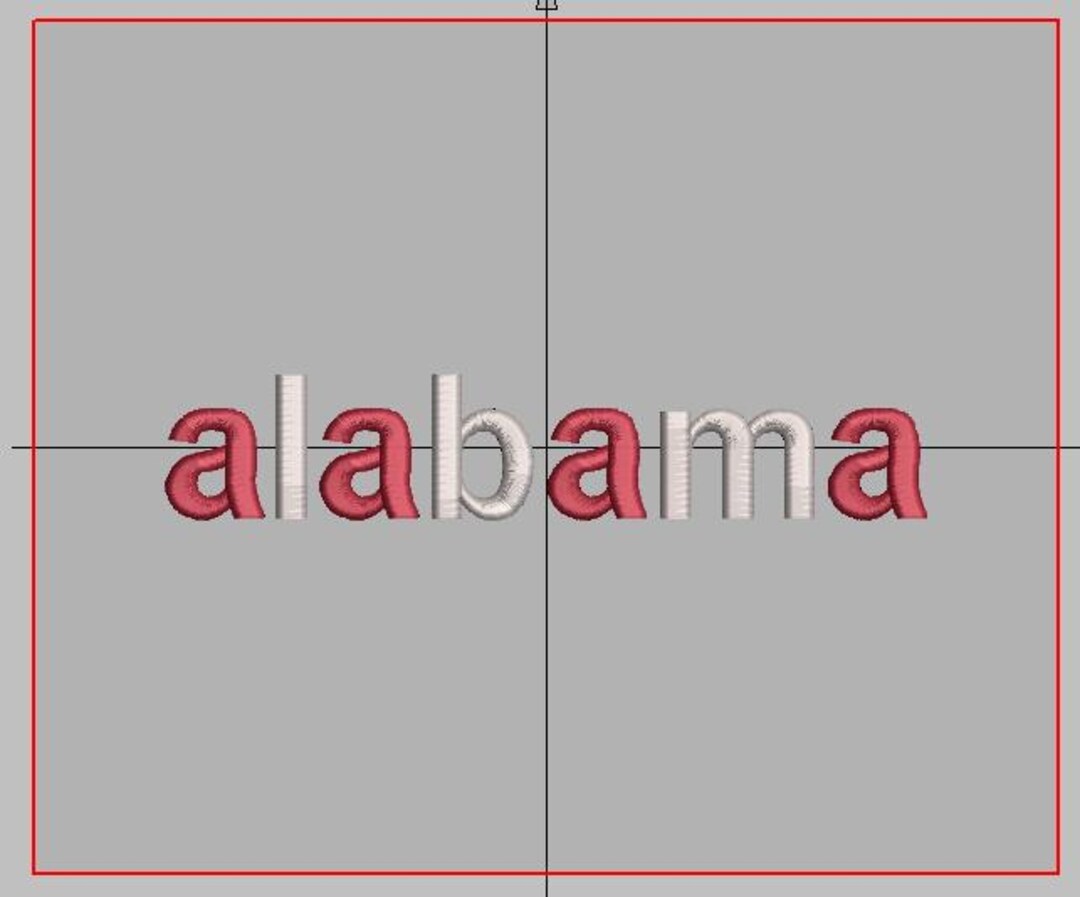 Alabama Embroidery Design Crimson & White Digital File Format Exp, Dst ...
