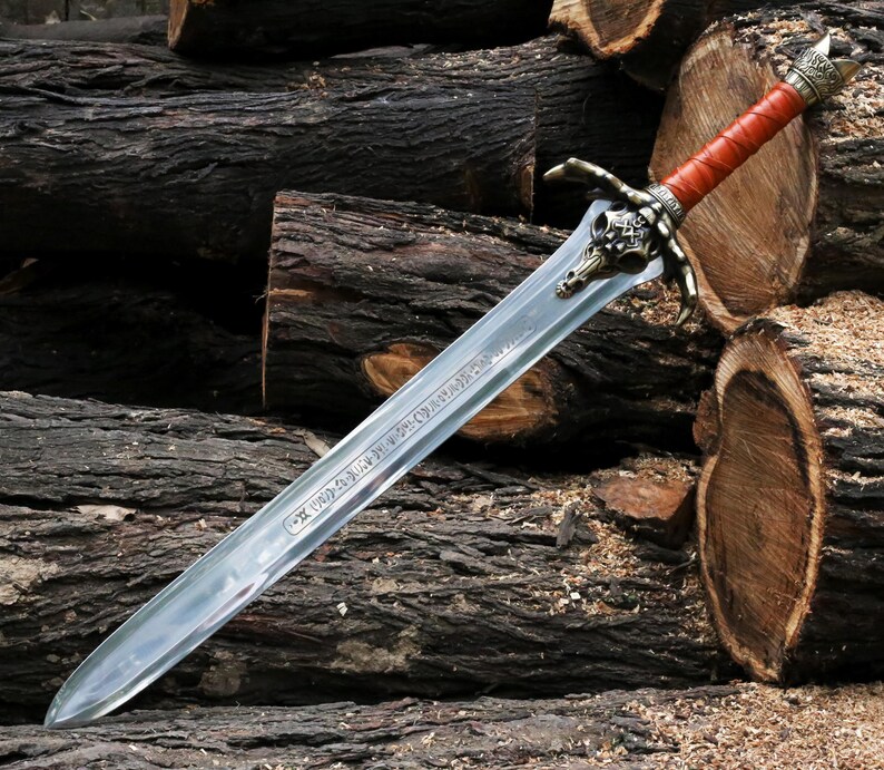 Hand-forged Conan Father Sword: 1095 High Carbon Steel Barbarian ...