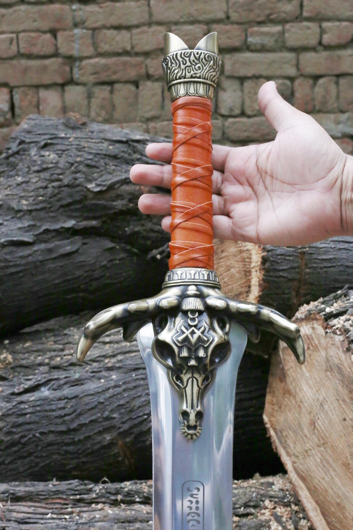 Hand-forged Conan Father Sword: 1095 High Carbon Steel Barbarian ...