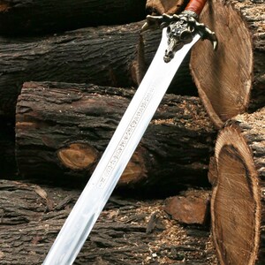 Hand-forged Conan Father Sword: 1095 High Carbon Steel Barbarian ...
