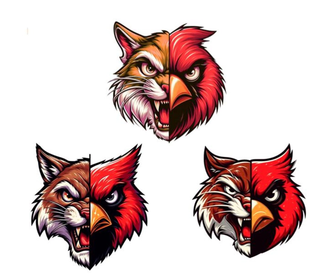 Fierce Wildcat Cardinal Mascot PNG: Sports Clipart (digital Download ...