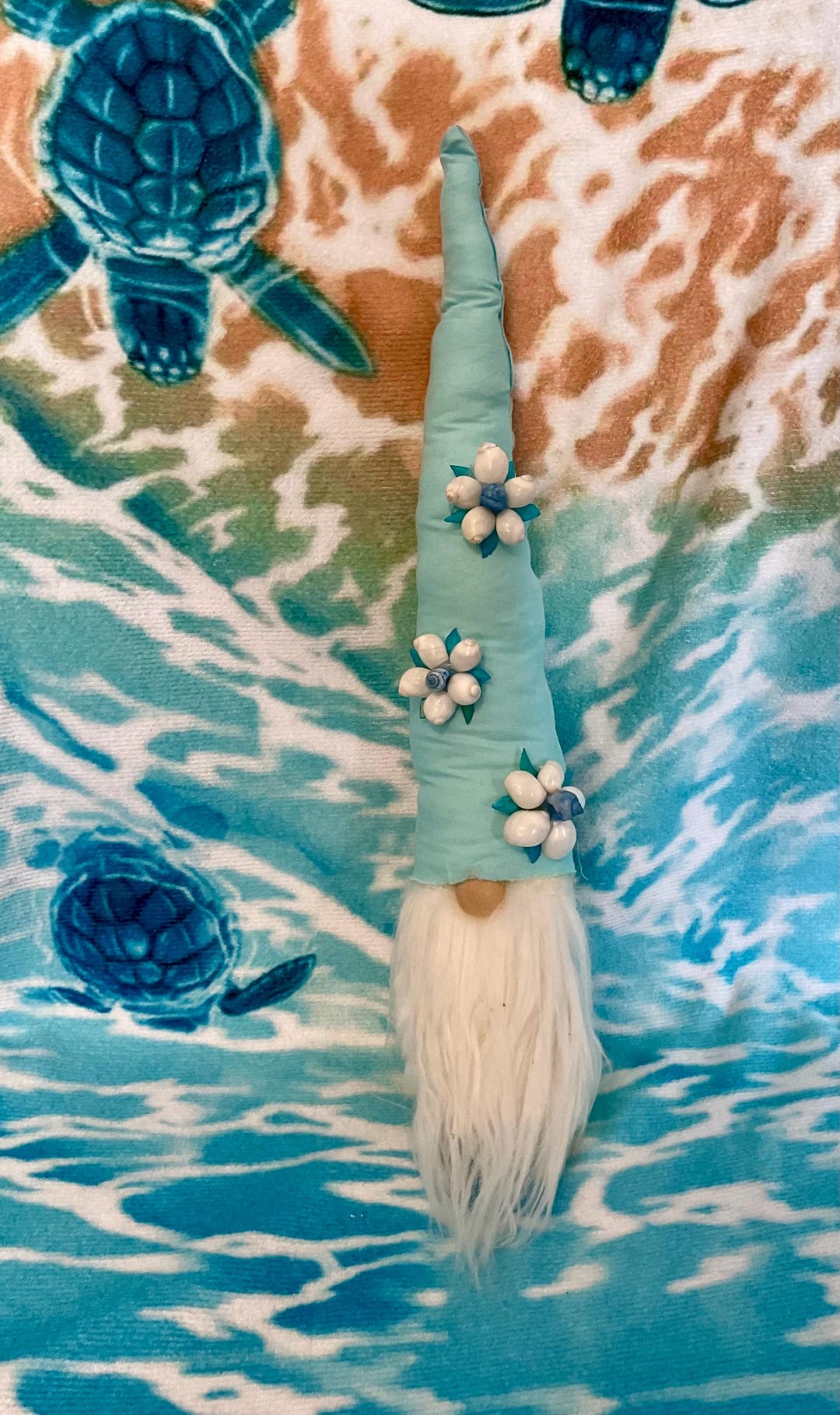 Seashell Gnome Shelf Sitter: Blue & White Nursery Decor - Etsy