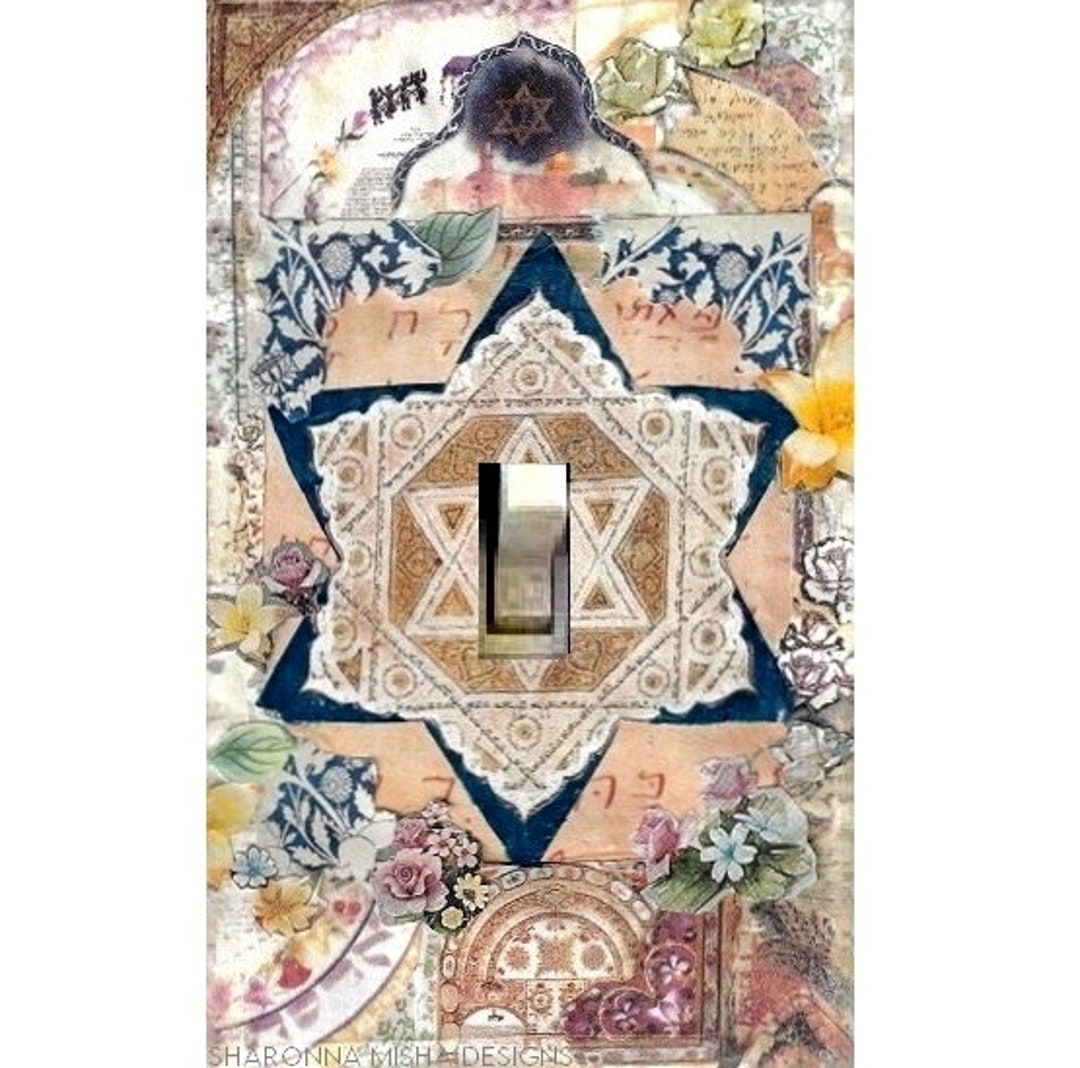 Original Light Switch Wall Plate Star of David Judaica Israel ...