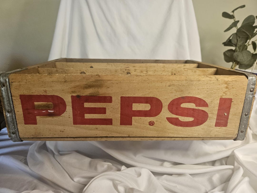 Vintage Pepsi Wooden Crate - Fully Intact - Pepsi Cola Advertisement - Etsy