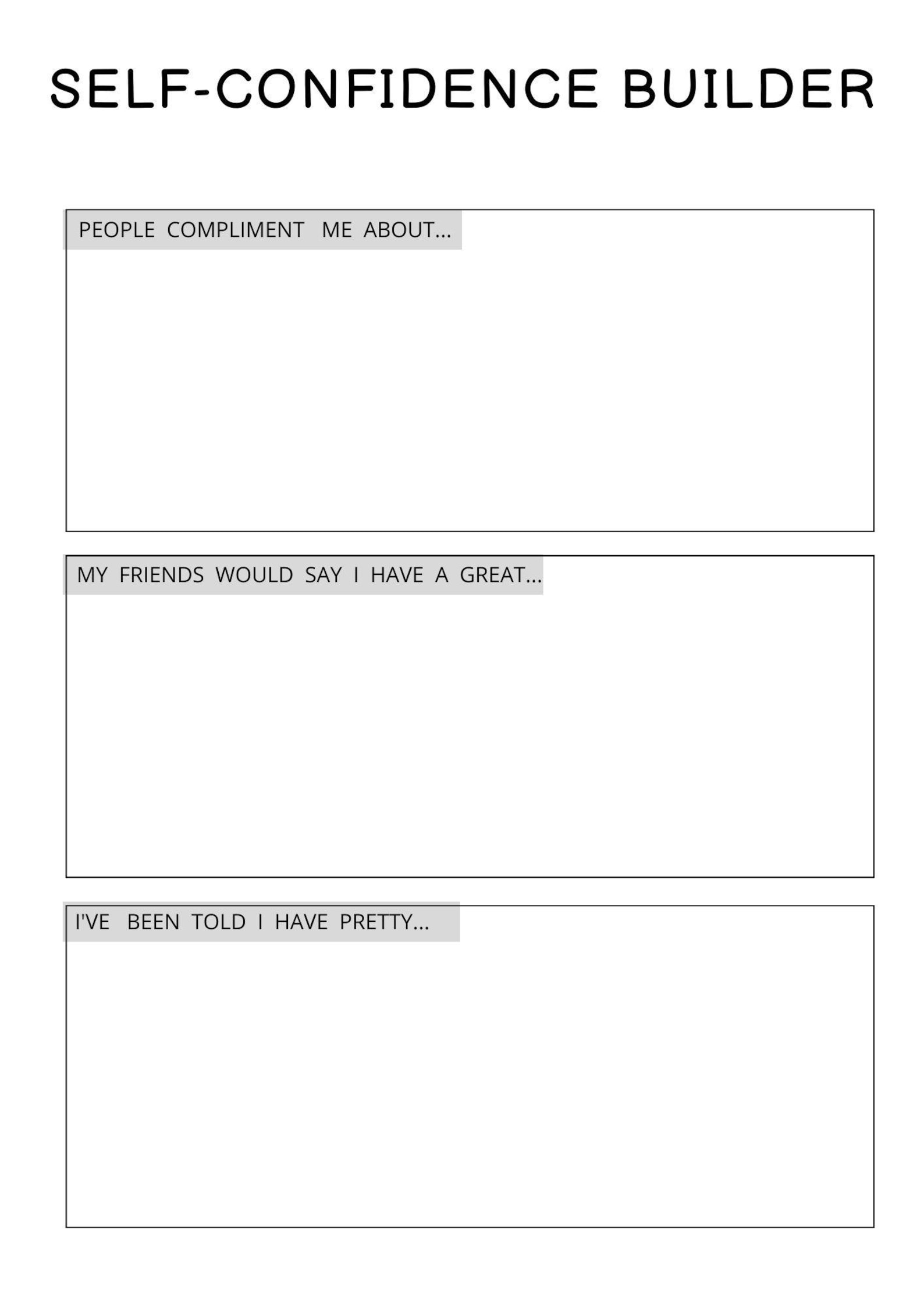 SELF CONFIDENCE PLANNER - Etsy