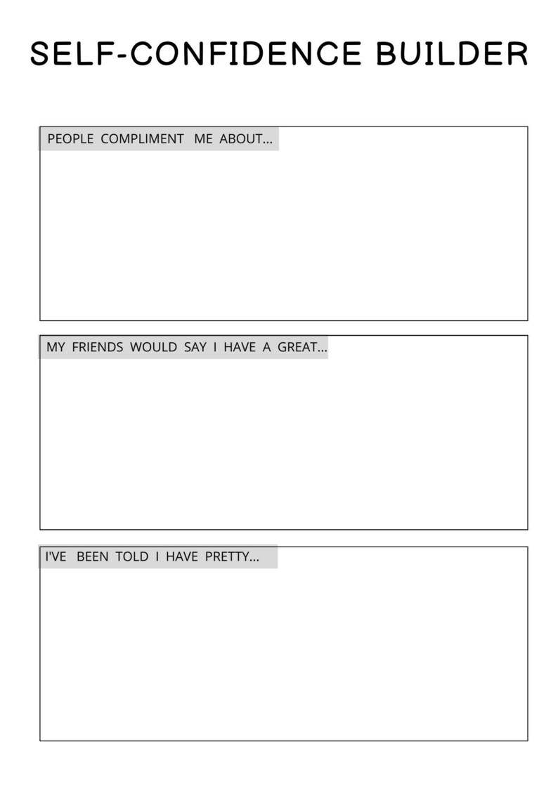 SELF CONFIDENCE PLANNER - Etsy