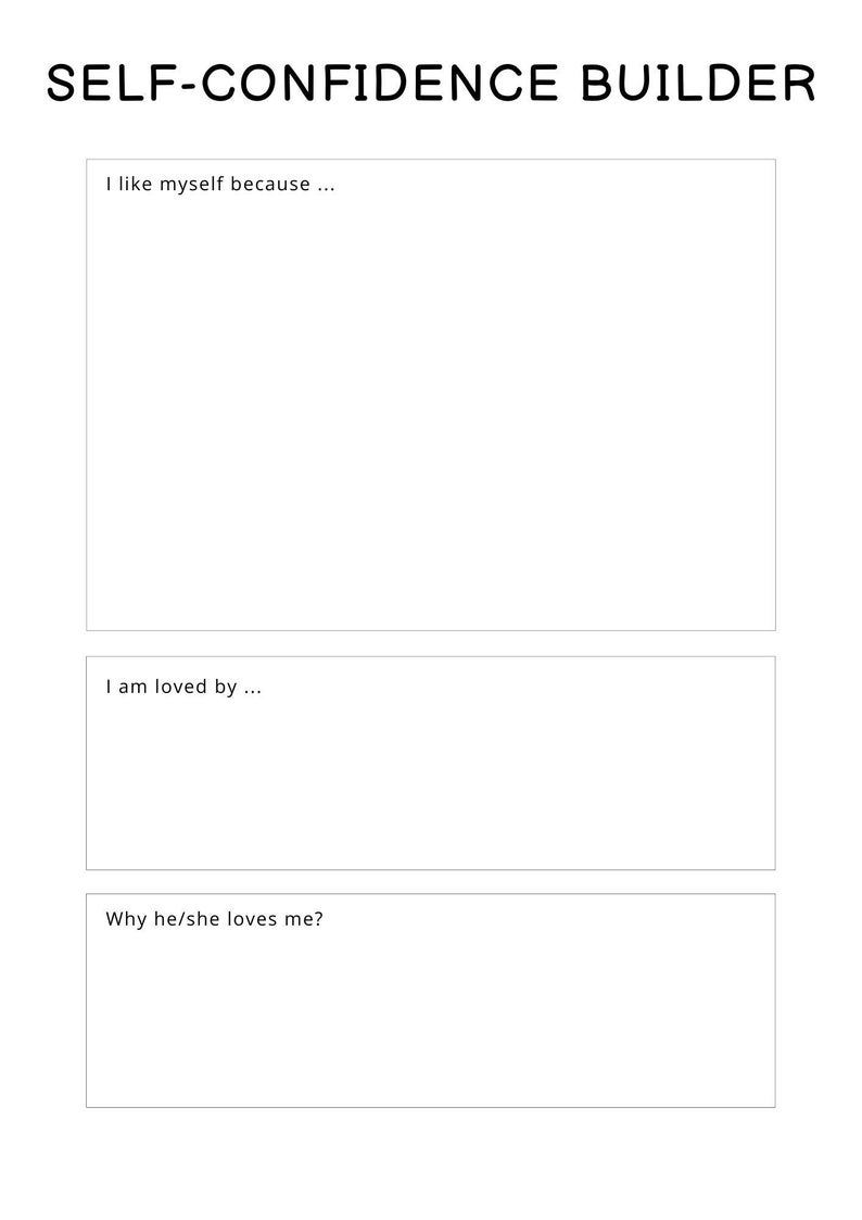SELF CONFIDENCE PLANNER - Etsy