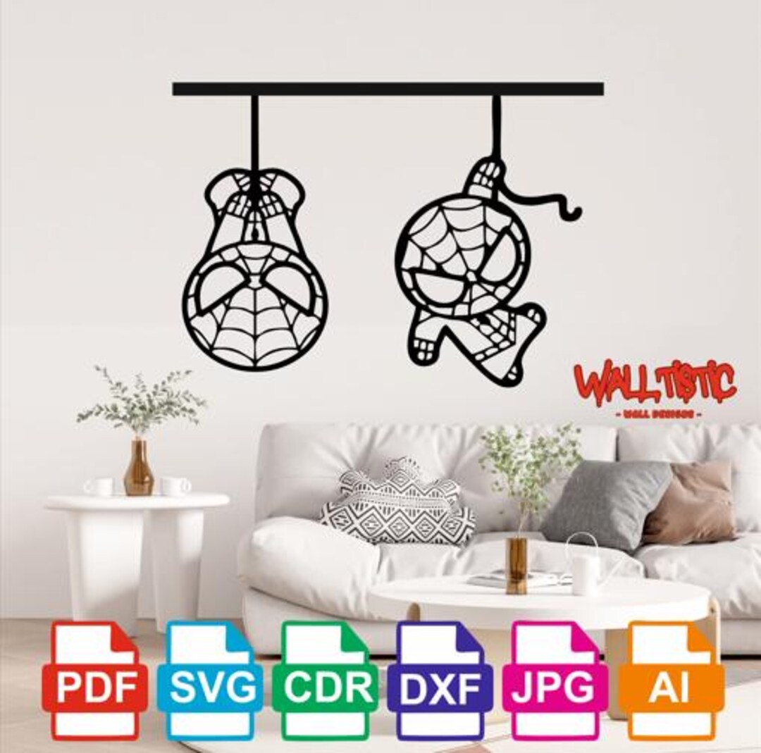 Spiderman Vector File for Laser Cutting, Plasma Cutting dxf, Ai, Cdr ...