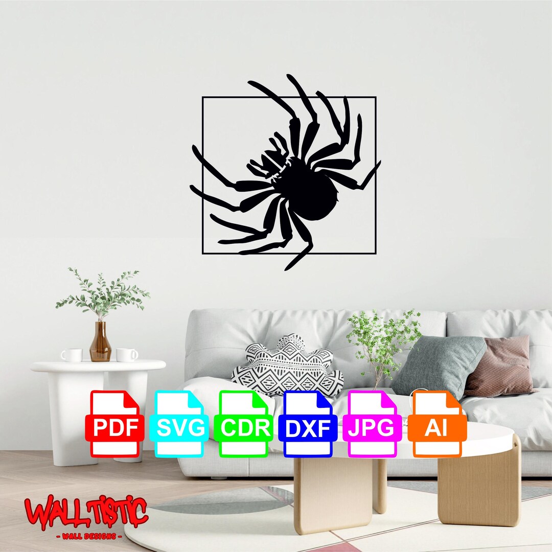 Spider Design Cutting Files for Laser, Plasma Machinesdxf Ai Cdr Svg ...