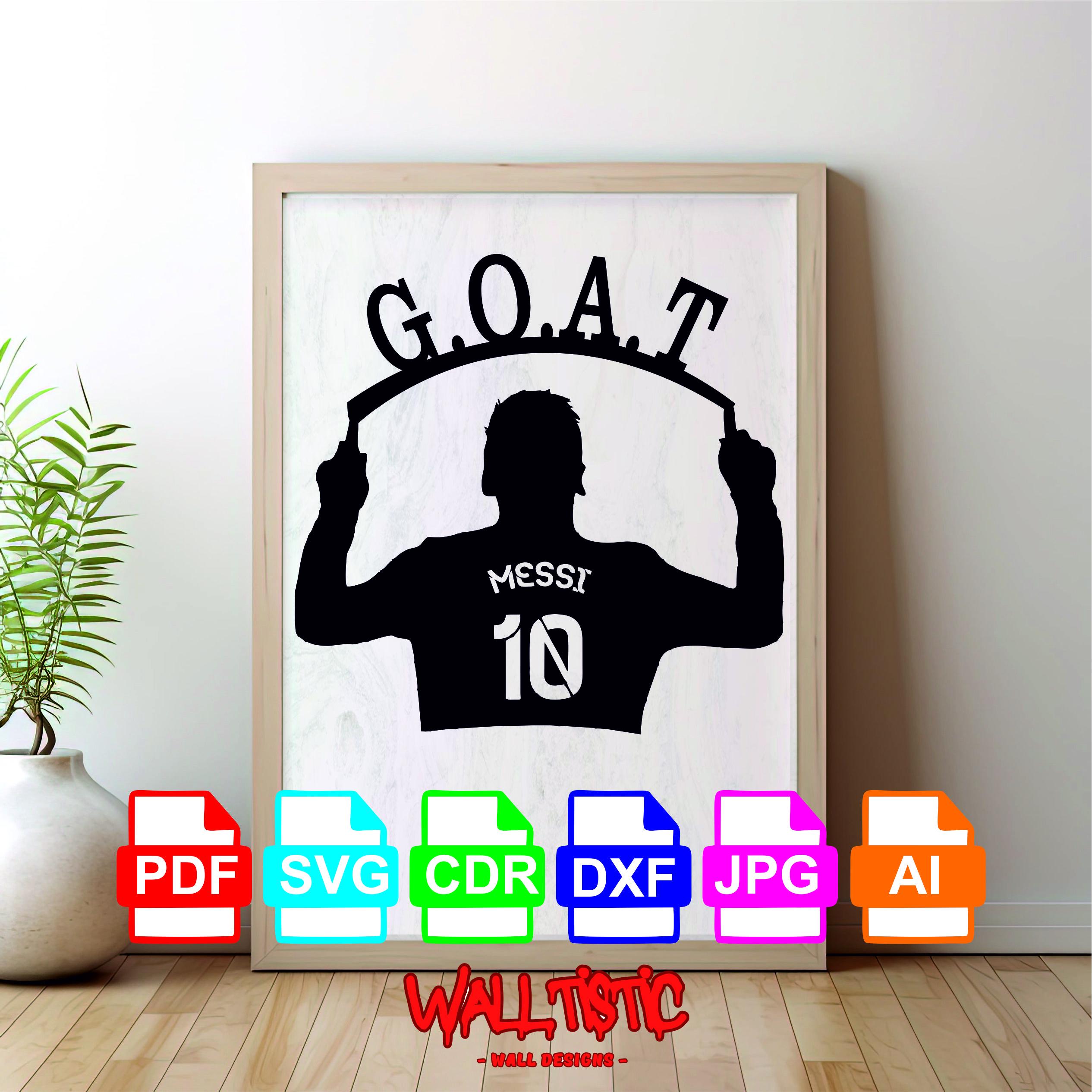 Messi Digital File for Laser Cutting, Plasma Cutting dxf, Ai, Cdr, Svg ...