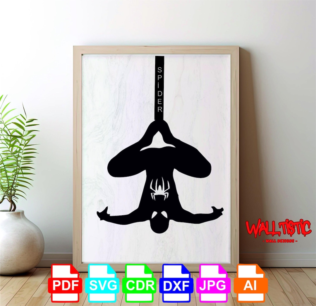 Spiderman Vector File for Laser Cutting, Plasma Cutting dxf, Ai, Cdr ...