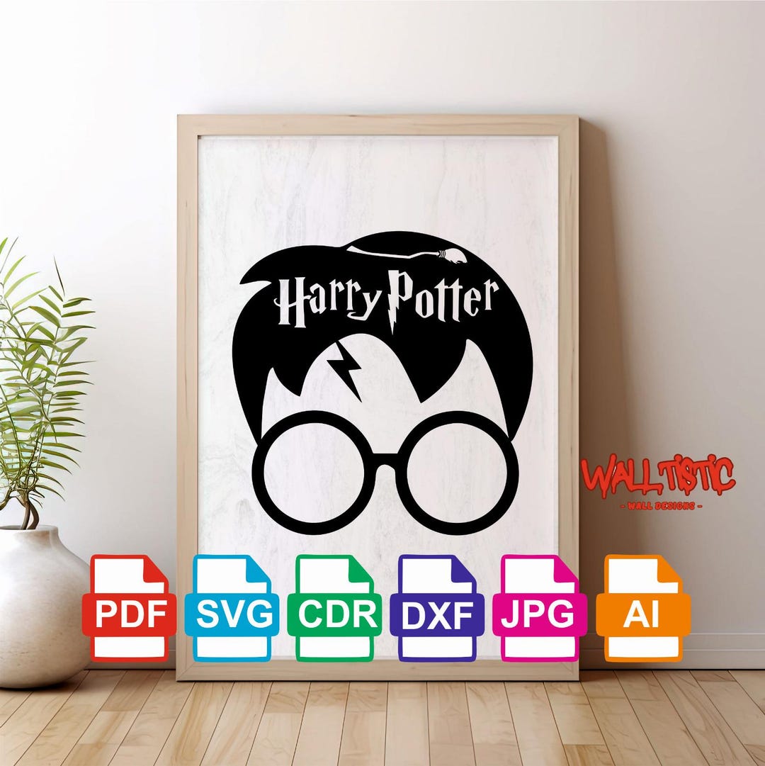 Harry Potter Wall Art Decor Vector File for Laser Cutting , Plasma ...