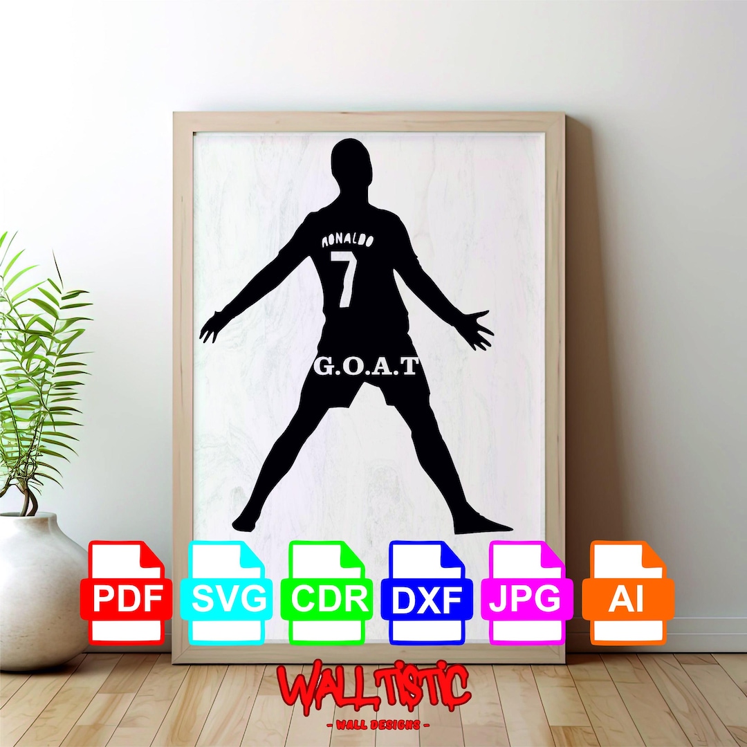 Cristiano Ronaldo Digital File for Laser Cutting, Plasma Cutting dxf ...