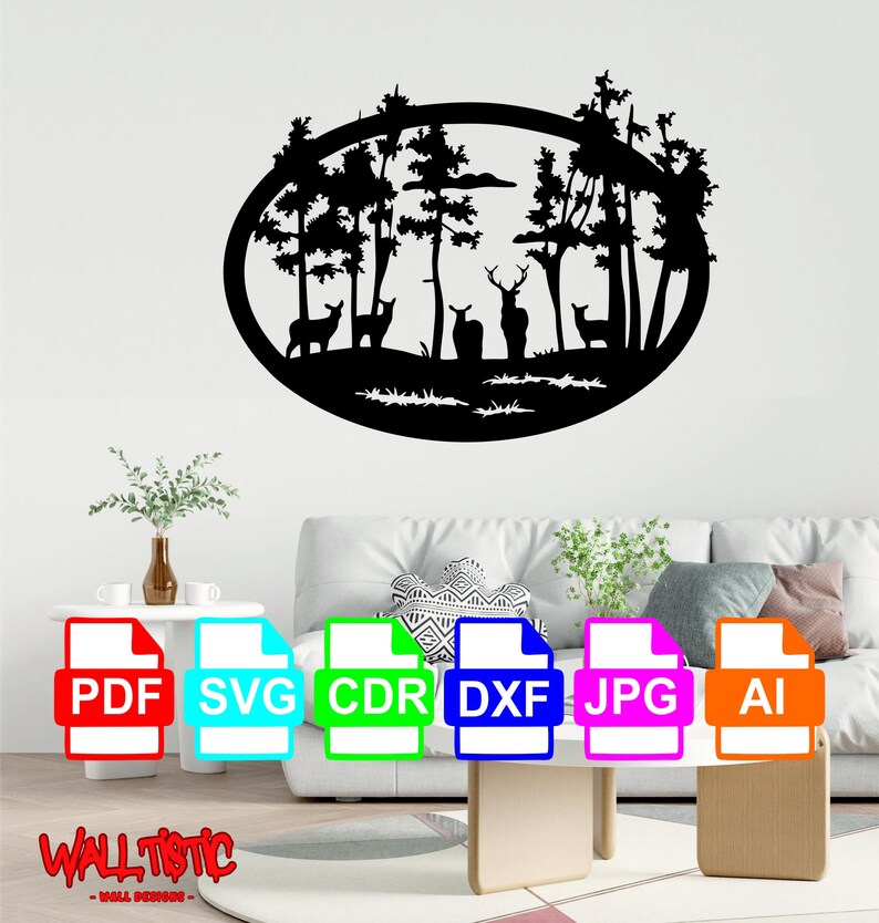 Digital Nature-themed Cutting File for Laser, Plasma Cutting dxf, Ai ...