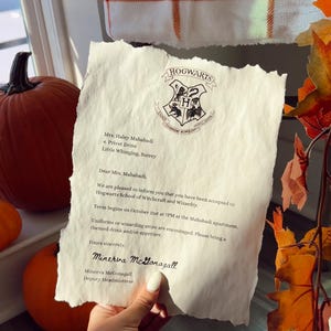 Editable Acceptance Letter School of Witchcraft and Wizardry ...