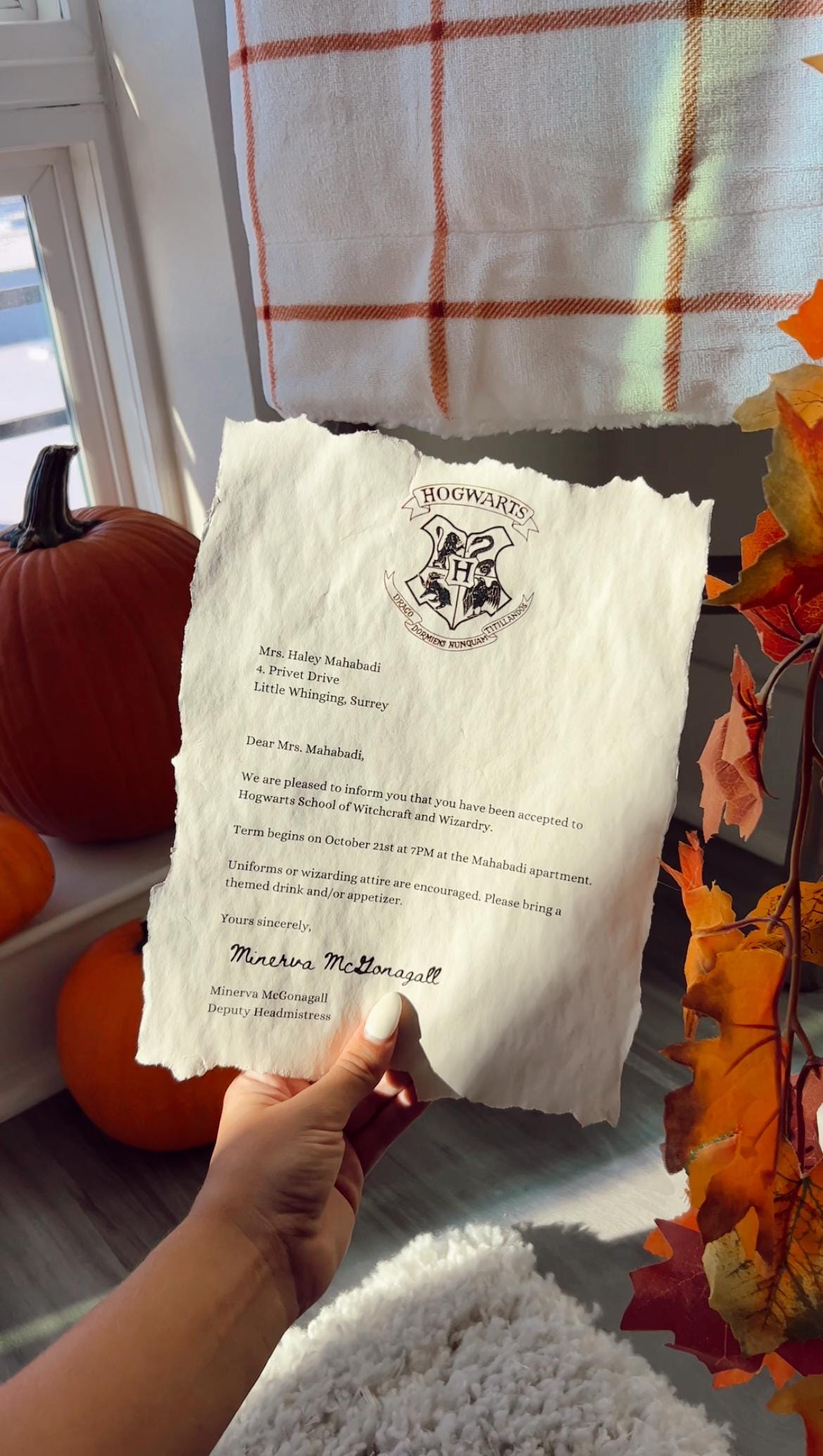 Editable Acceptance Letter School of Witchcraft and Wizardry ...