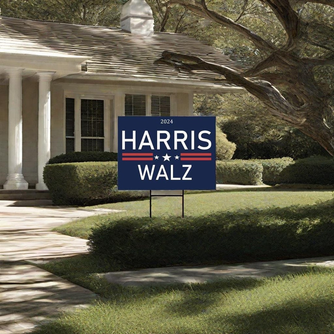 Harris Walz 2024 Yard Sign, 2024 Campaign Election Lawn Signs, Democrat ...
