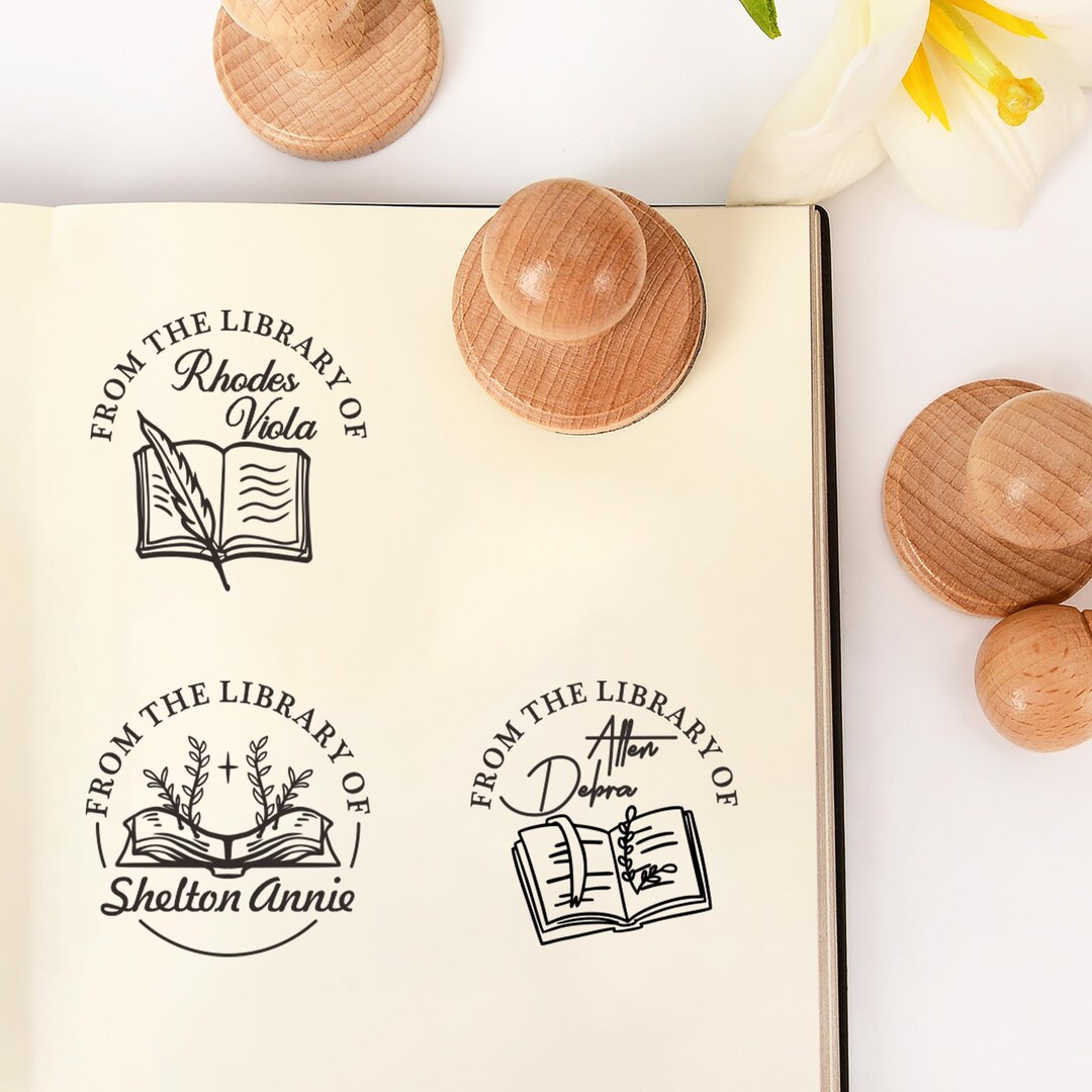 Book Stamp, Library Stamp Personalized, Personalized Book Stamps, Ex ...