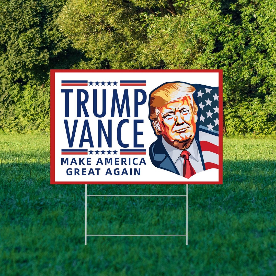 Trump Yard Sign, Trump Vance 2024 America Yard Sign, Trump for ...