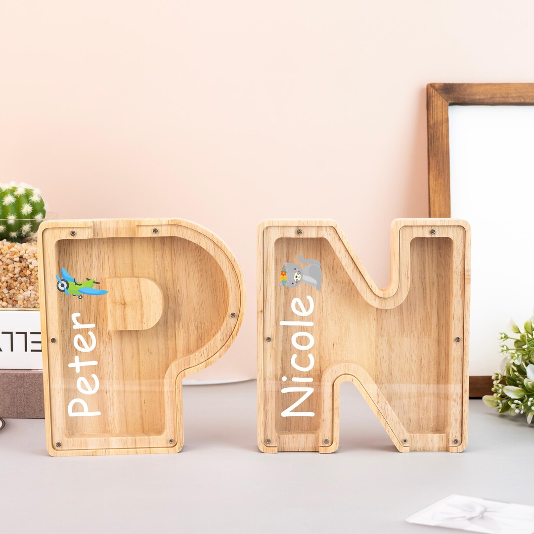 Custom Coin Bank With Name,personalized Money Box,letter Money Box ...