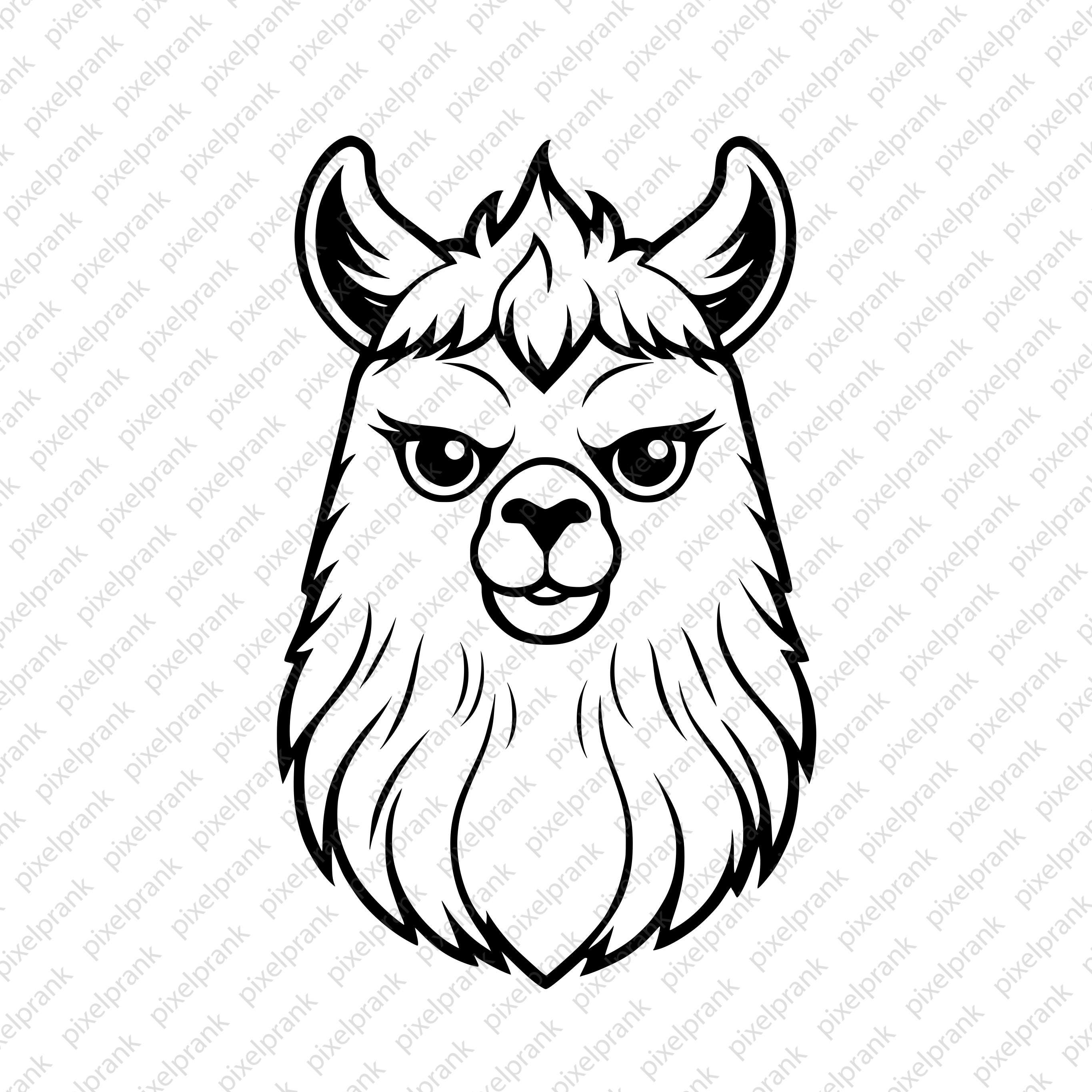 Lama SVG Bundle Vol.1 - 25 Clipart Designs for Laser Cutters, Plotters ...