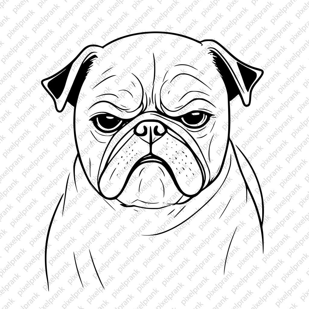 Grumpy Dog SVG Bundle, Dogs Svg, Angrys Dog Silhouette, Grim Dog Face ...