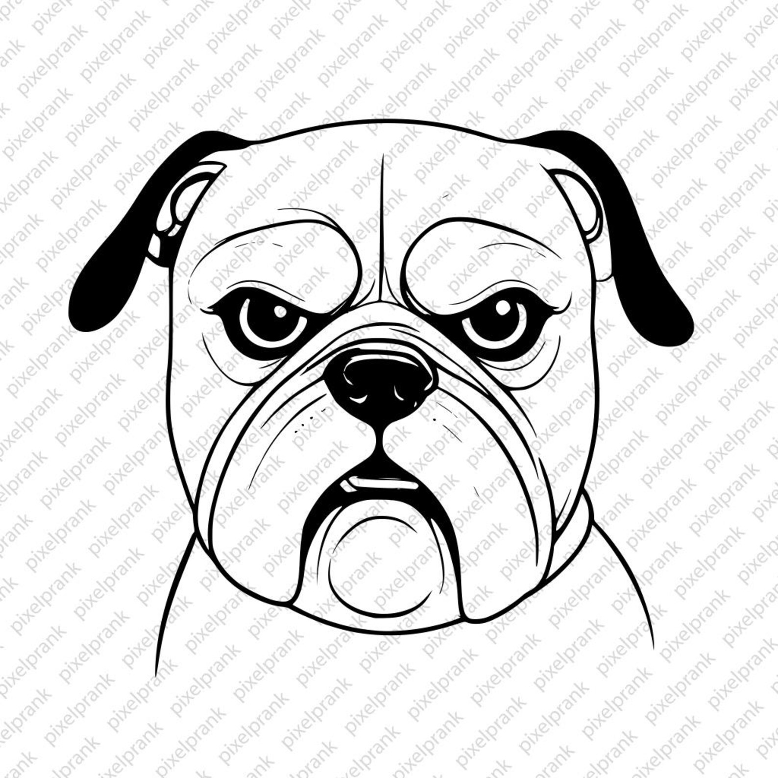 Grumpy Dog SVG Bundle, Dogs Svg, Angrys Dog Silhouette, Grim Dog Face ...