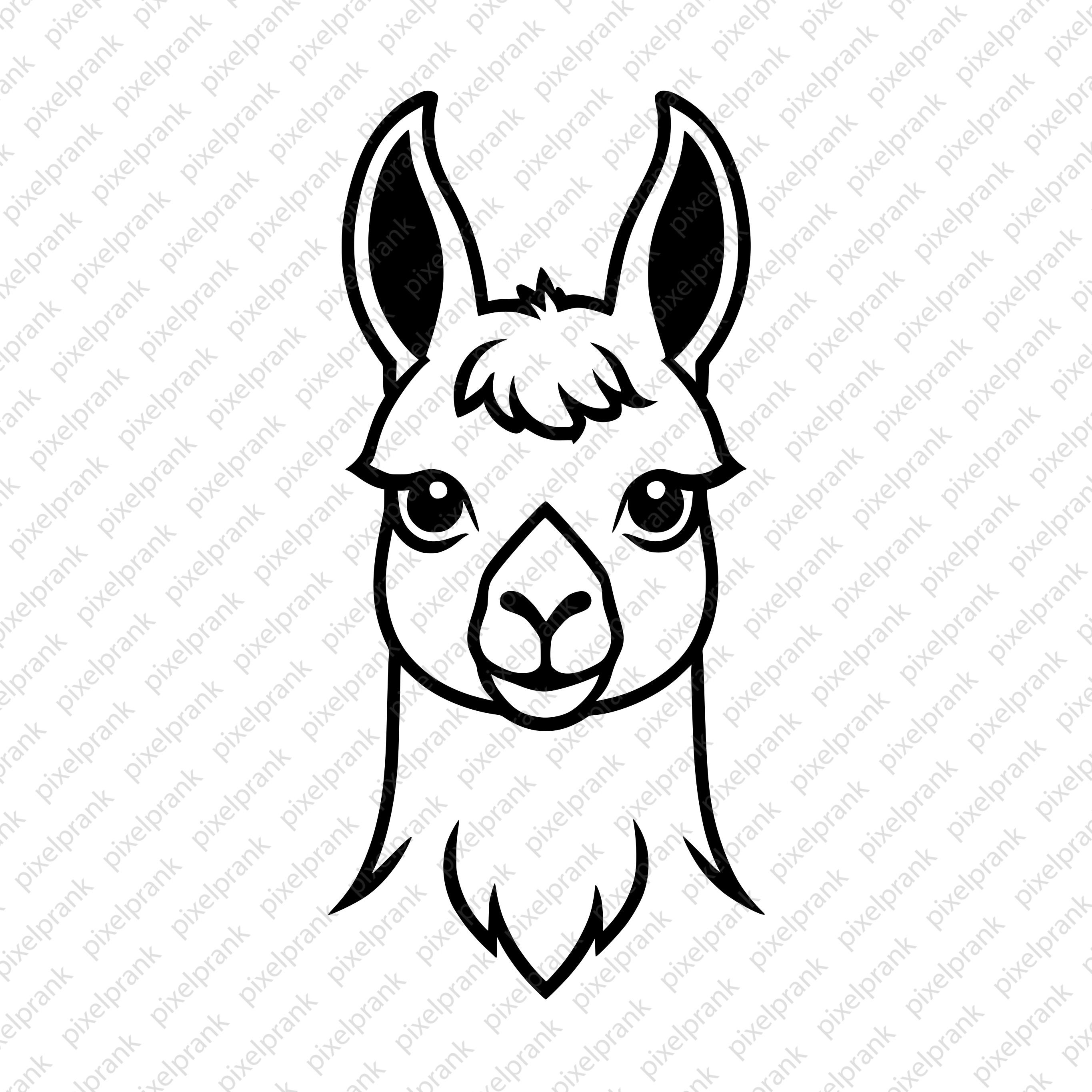 Lama SVG Bundle Vol.2 - 25 Clipart Designs for Laser Cutters, Plotters ...