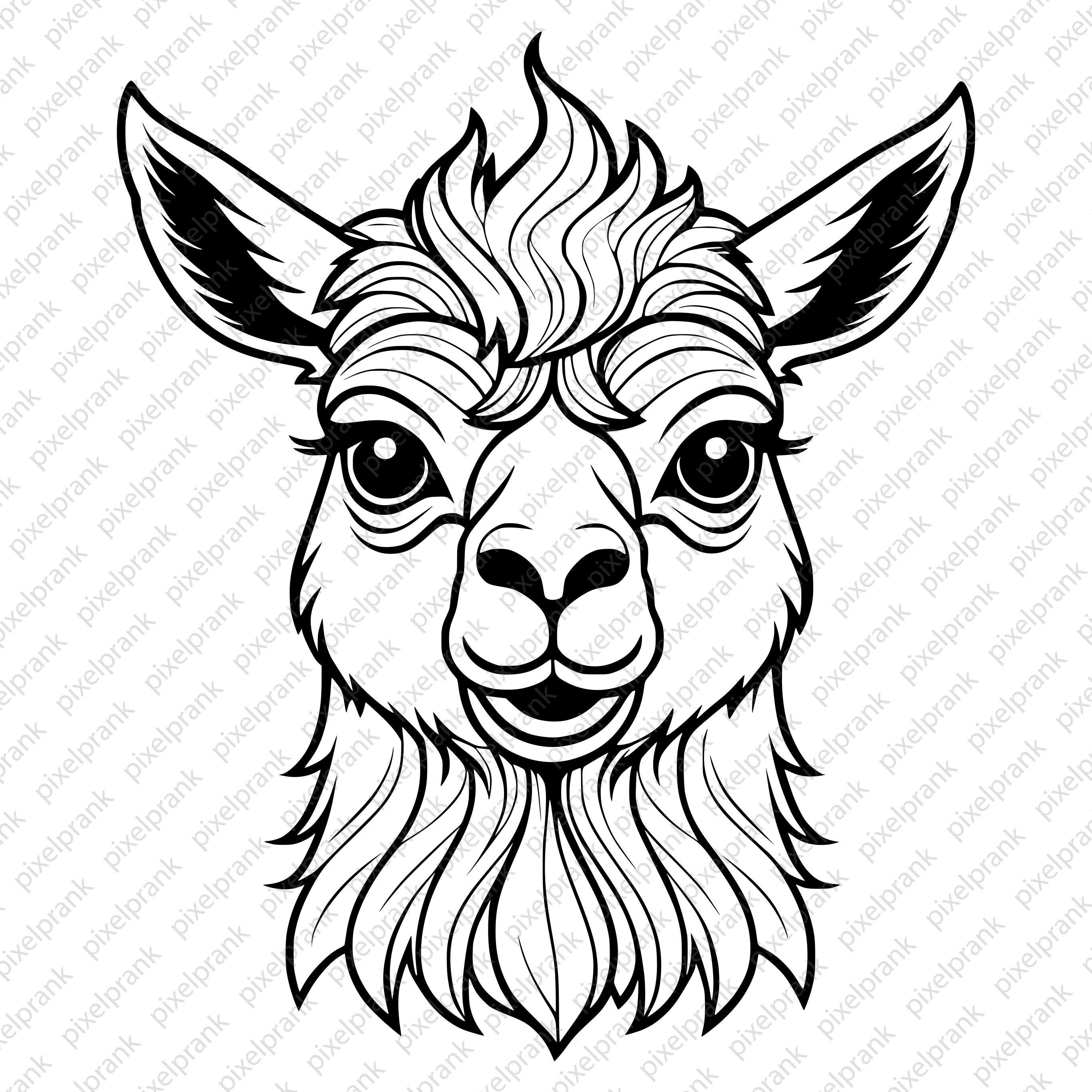 Lama SVG Bundle Vol.2 - 25 Clipart Designs for Laser Cutters, Plotters ...