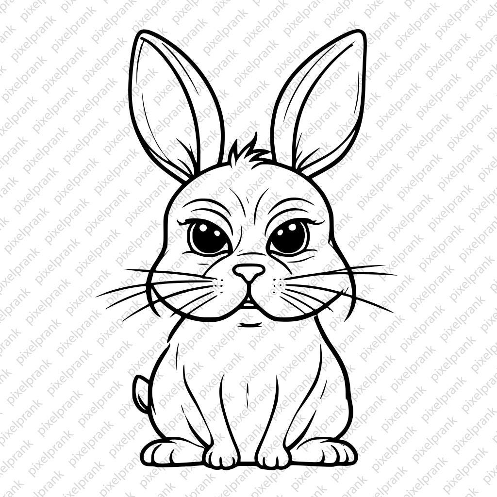Grumpy Rabbit SVG Bundle, Angry Rabbit Graphics, Angrys Rabbit ...