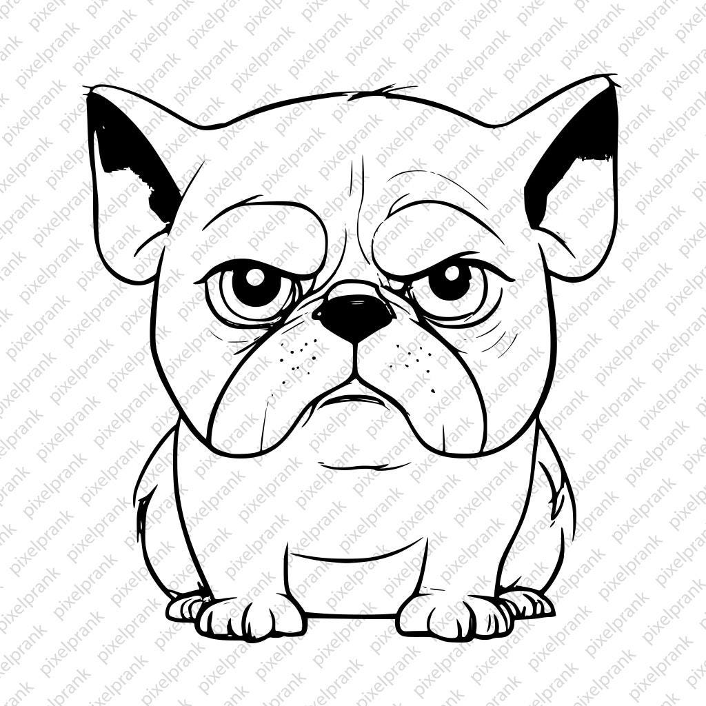 Grumpy Dog SVG Bundle, Dogs Svg, Angrys Dog Silhouette, Grim Dog Face ...