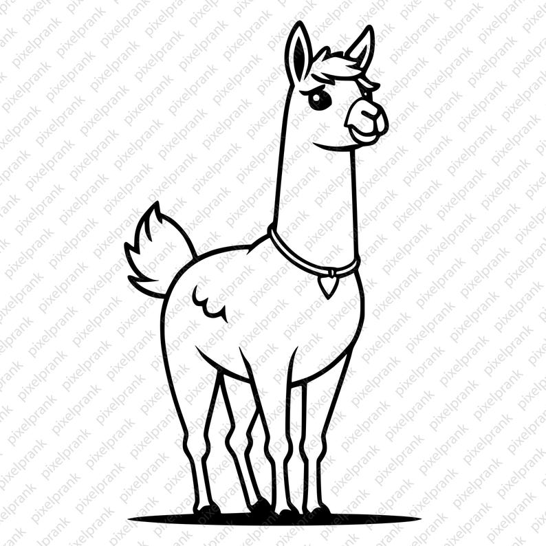 Lama SVG Bundle Vol.3 - 25 Clipart Designs for Laser Cutters, Plotters ...