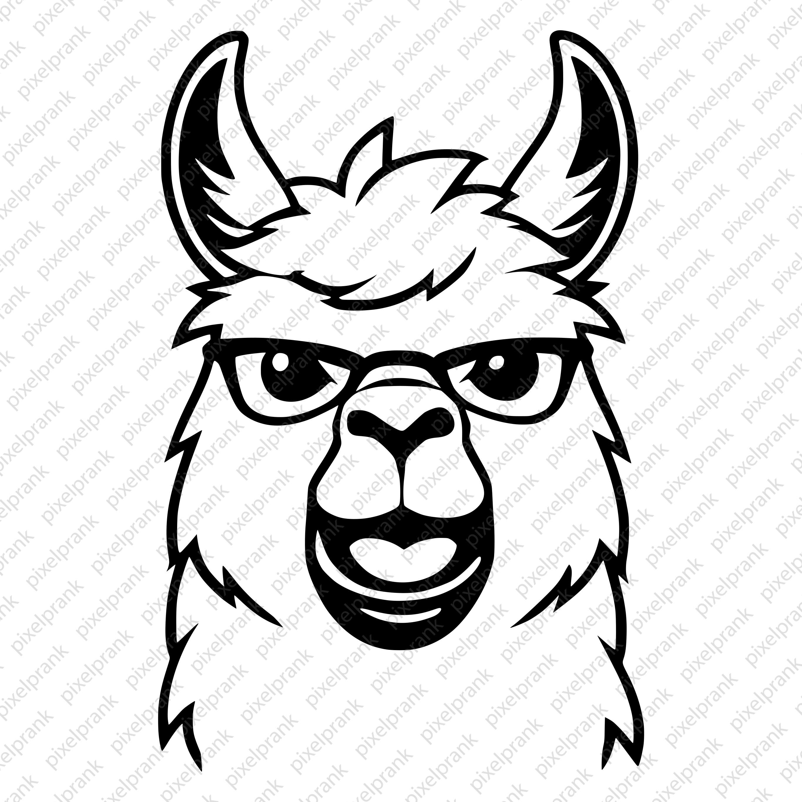 Lama SVG Bundle Vol.2 - 25 Clipart Designs for Laser Cutters, Plotters ...