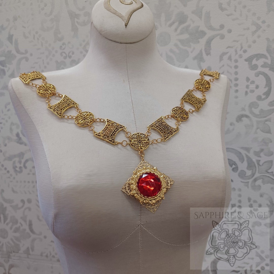 50-55 Inch "maddox Medallion" Livery Chain, Renaissance Tudor Collar ...