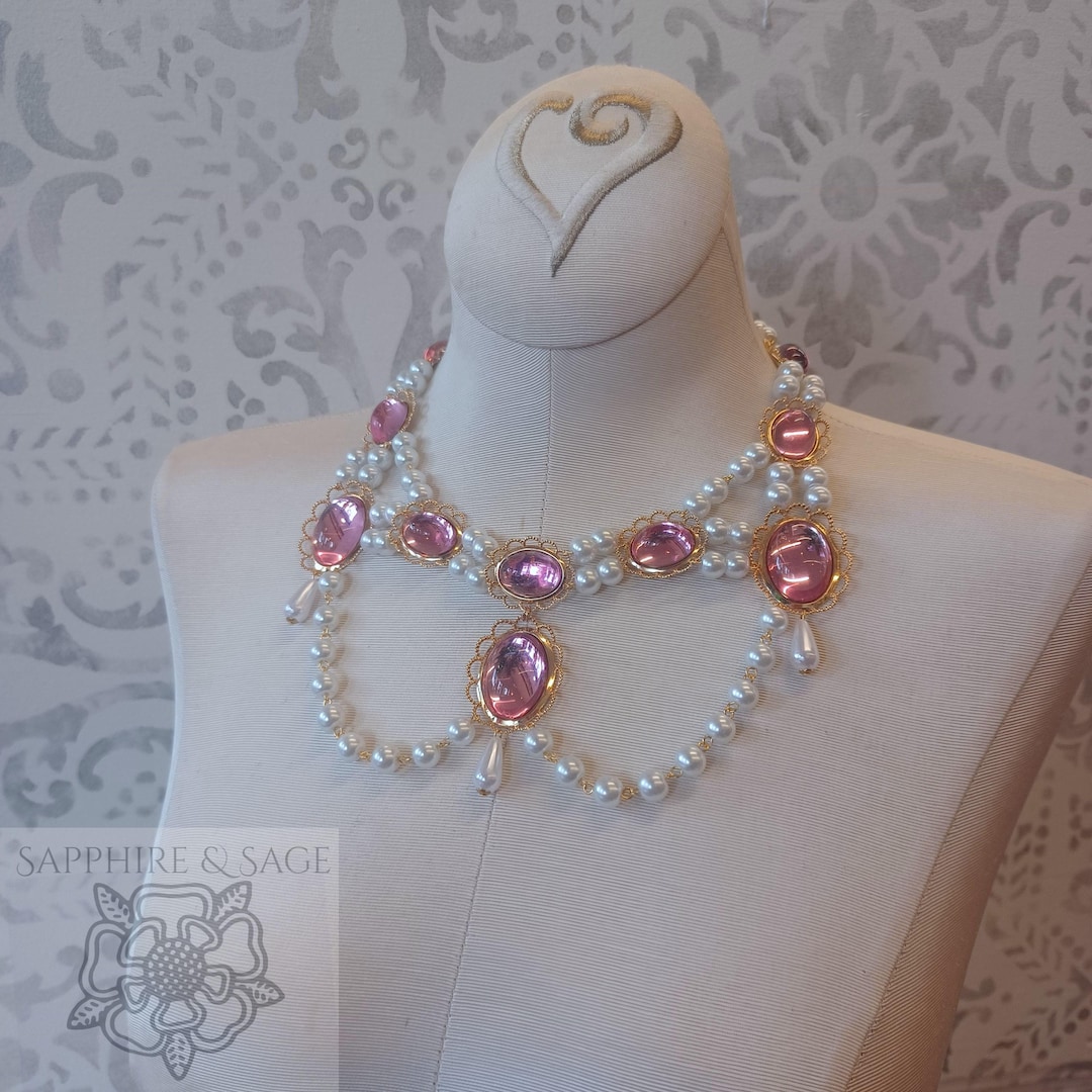 17-19 Inch "brighid" Renaissance Necklace: Elizabethan Tudor Festoon ...