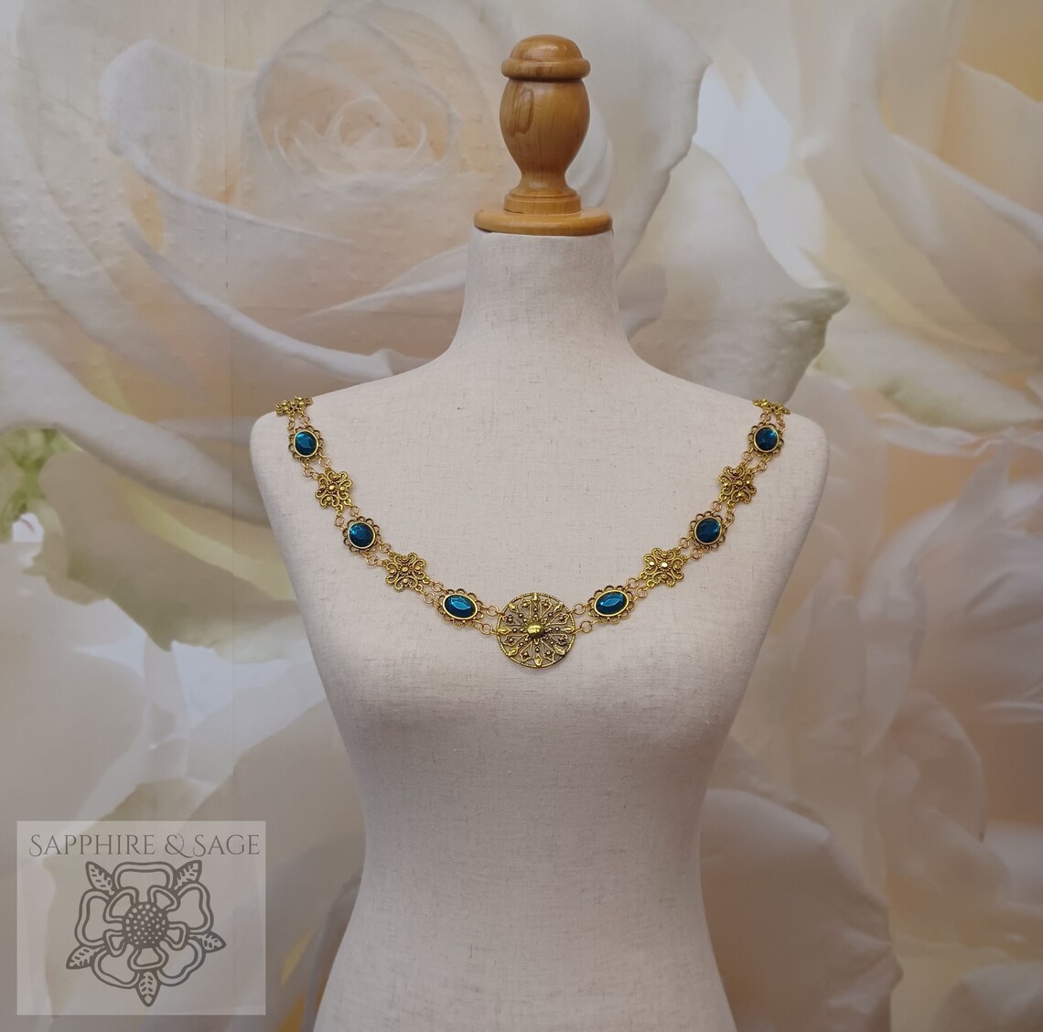 45-50 Inch "caeleb" Jeweled Renaissance Collar, Medieval Tudor ...