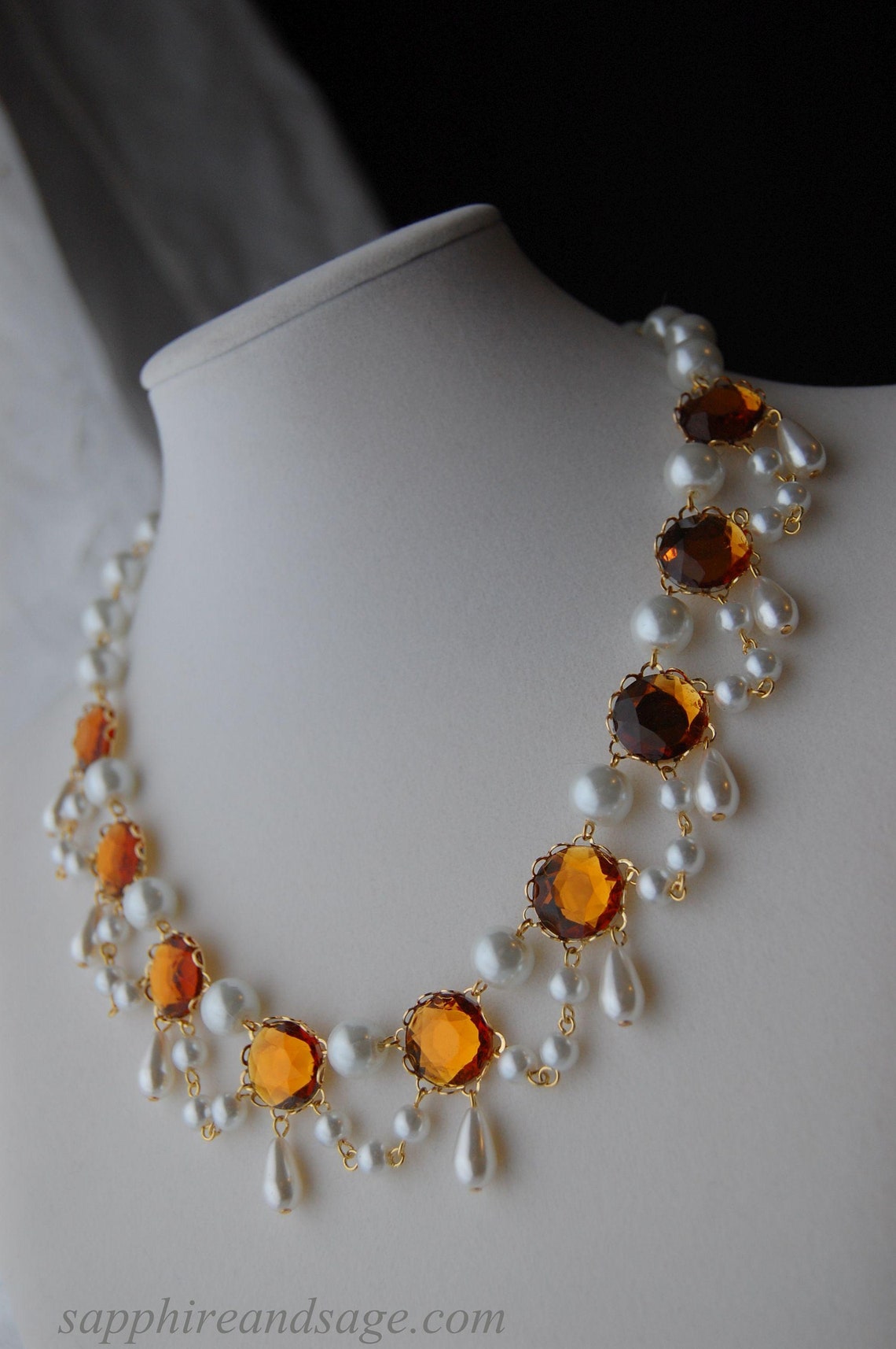 PICK YOUR COLOR: Gloria Renaissance Necklace Medieval | Etsy