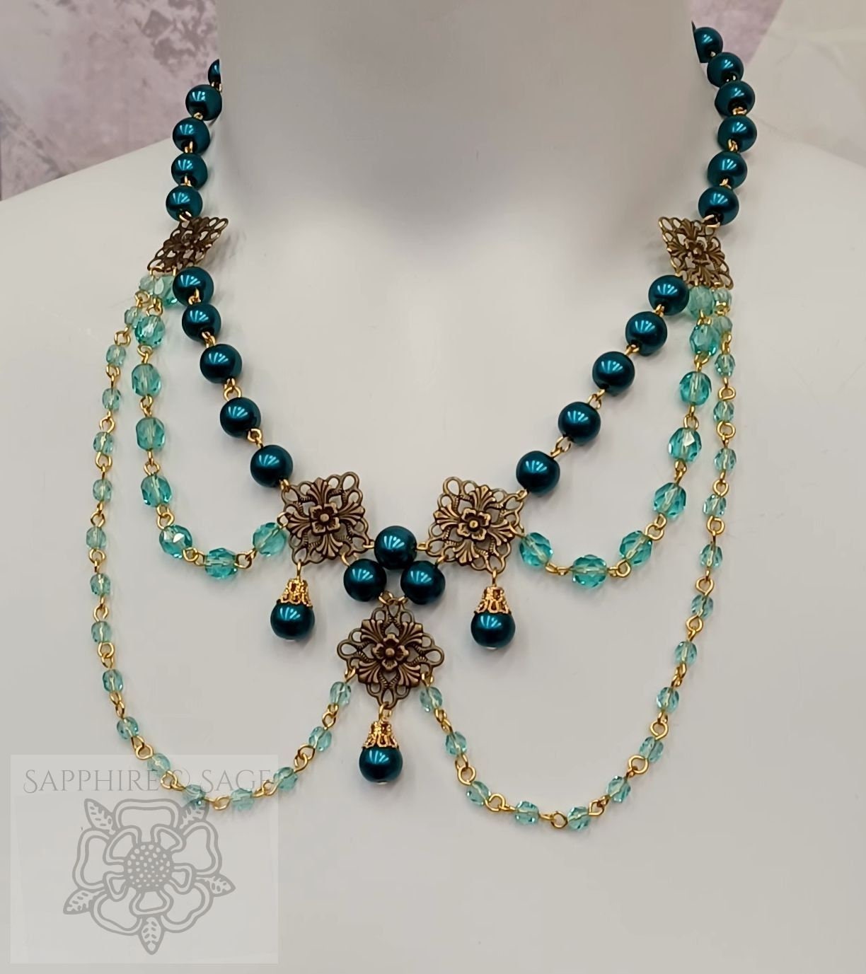 17-18 Inch "josephine" Renaissance Tudor Elizabethan Victorian Festoon ...