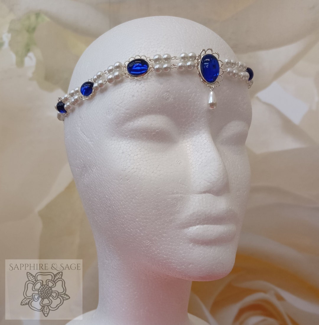 Glass Pearl "diana" Circlet Headpiece: Renaissance Medieval Victorian ...