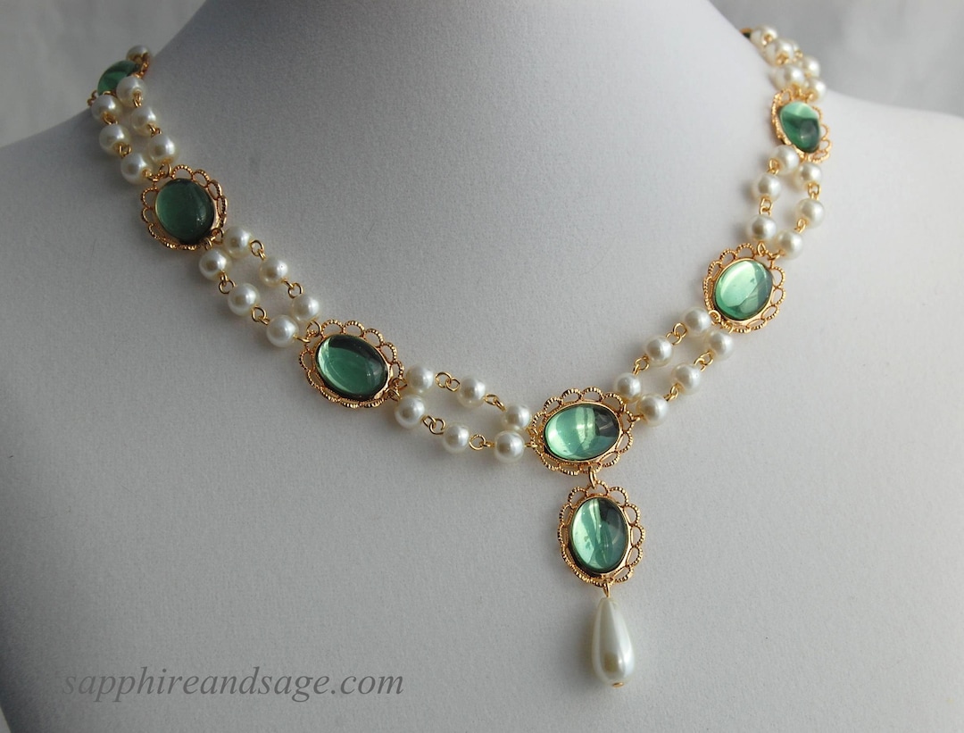 PICK YOUR COLOR: Francesca Renaissance Necklace, Medieval Necklace ...