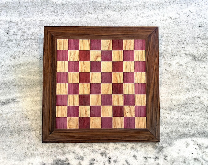 Purple Heart + White Ash Chess Board - Etsy