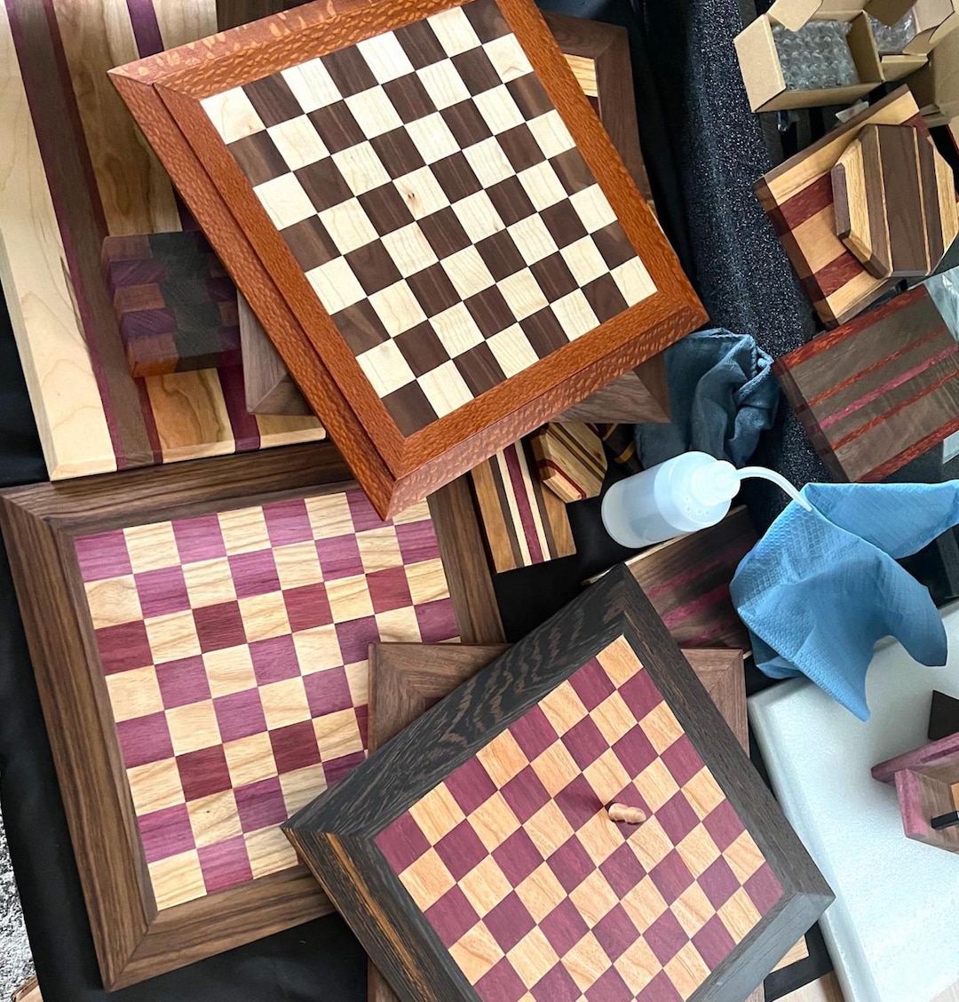 Custom Wooden Chess Board - Etsy