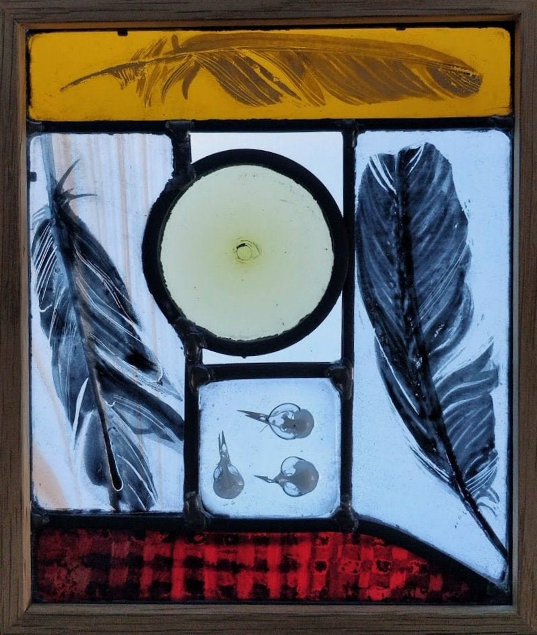 Icarus Mixed Media Stained Glass Panel - Etsy