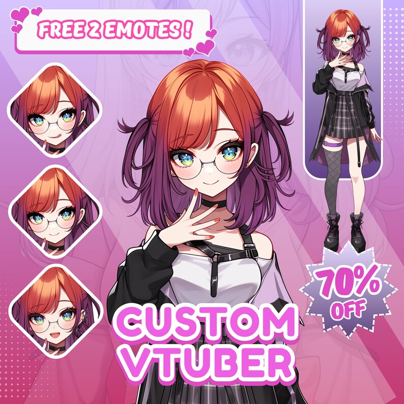 CUSTOM VTUBER Model Male or Female | Live2d Model | Vtuber Design ...