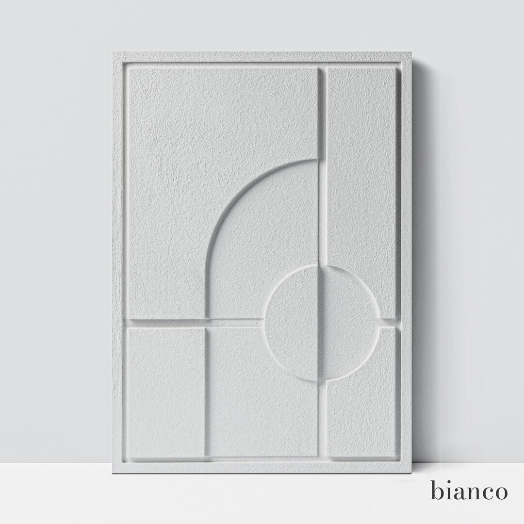 Geometric Wall Art MDF | Textured Modern Wall Decor | Contemporary Room ...