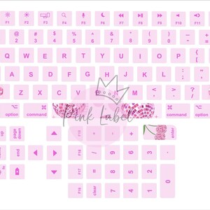Pink Disco Magic Keyboard Key Decals Touch ID Numeric Pad A2520 - Etsy