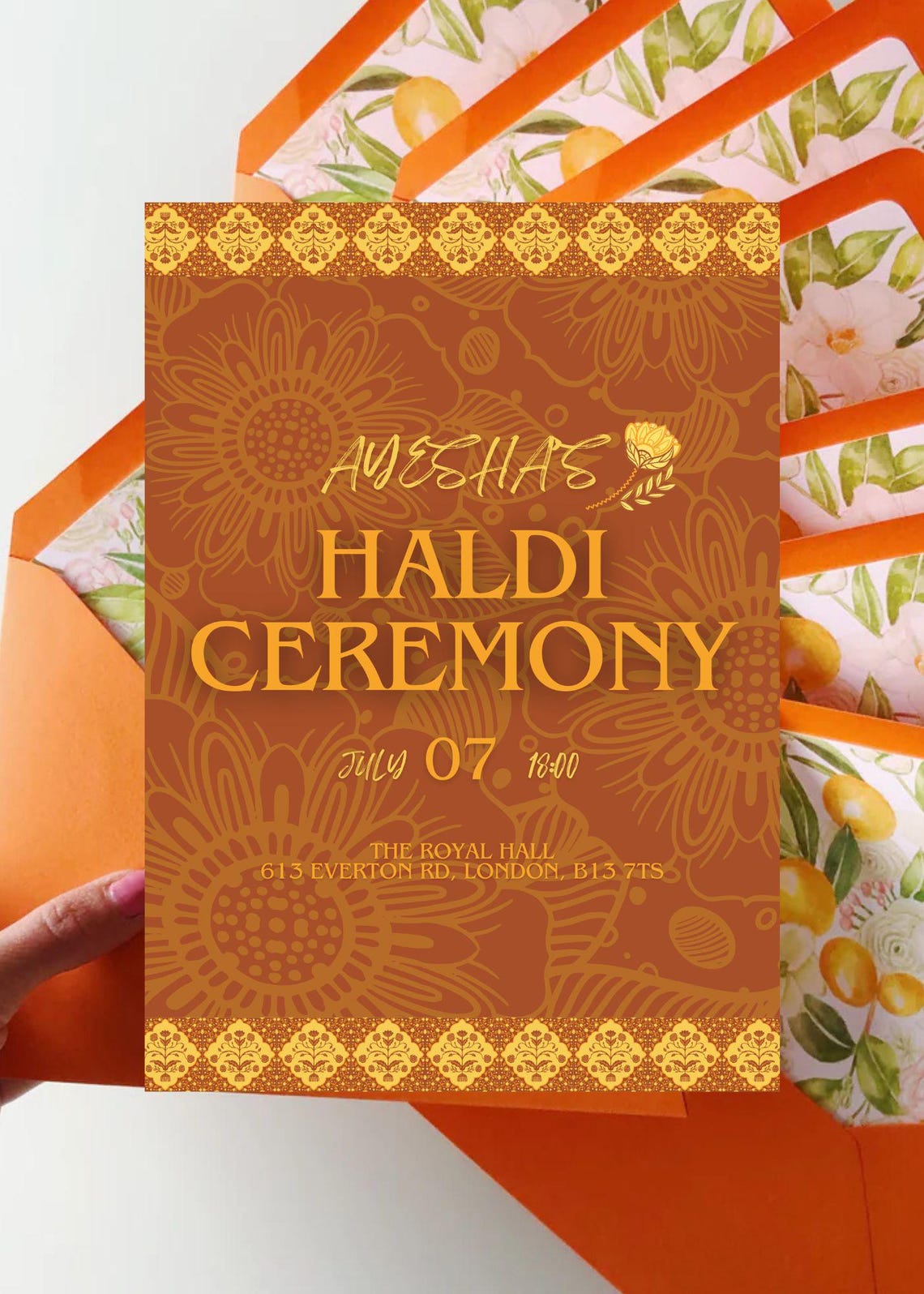 Desi Haldi Invitation (editable) - Etsy